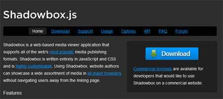 Jquery shadowbox - Arte y Multimedia